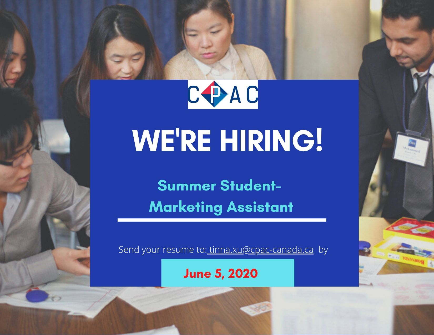 CPAC Job Posting: Summer Student- Marketing Assistant - CPAC